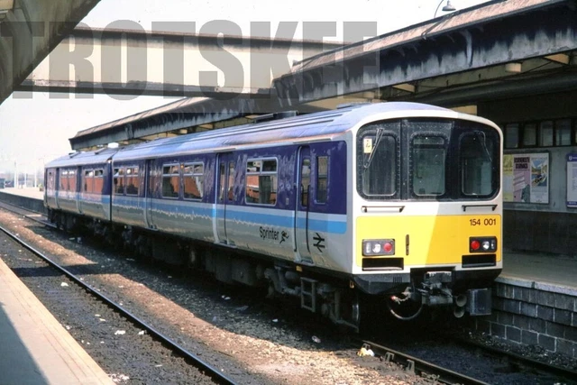 35MM SLIDE BR British Railways DMU Class 154 154001 Derby 1987 Orig £4. ...