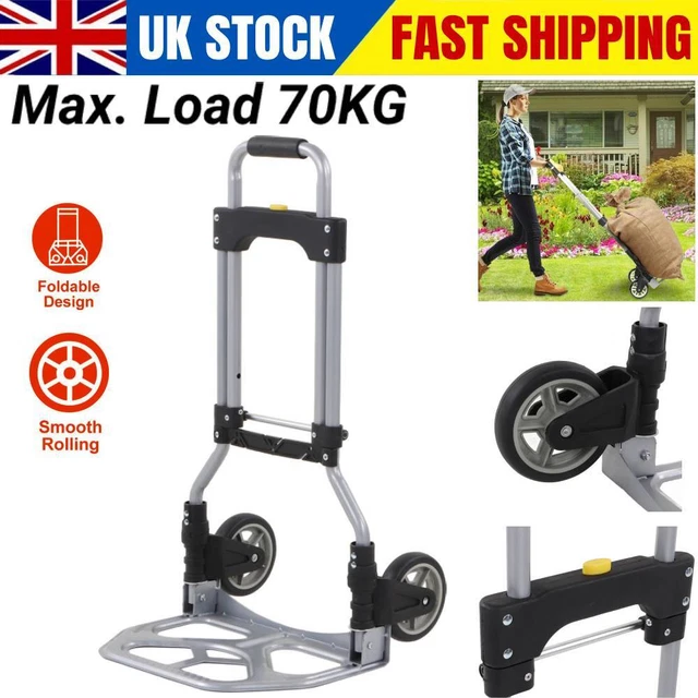 EXTENSION FOLDING PLATFORM Hand Trolley Push Hand Truck Utility Dolly ...