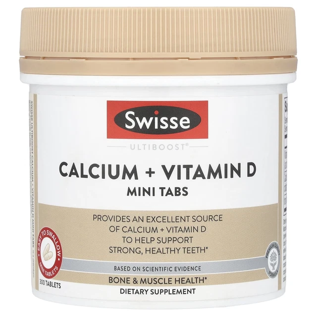 SWISSE, ULTIBOOST®, CALCIUM + Vitamin D Mini Tabs, 300 Tablets £44.09 ...