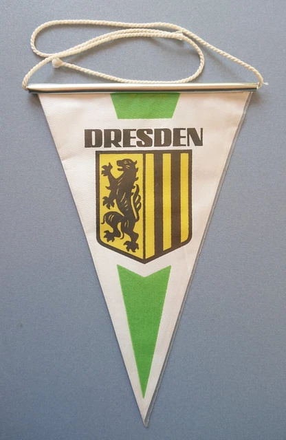 ANCIEN WIMPEL DRAPEAU Pennant Dresde Zwinger Kronentor Blason Saxe 19,0 ...