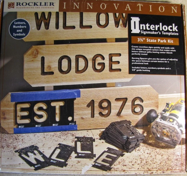INTERLOCK SIGNMAKER'S TEMPLATES 3 3/8" State Park Font Kit & Furniture ...