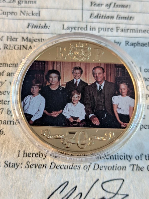 LONDON MINT STRENGTH & Stay Seven Decades Devotion Gold Plated Crown ...