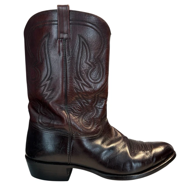 PAUL WHEELER BOOT Co Cowboy Boots Men’s 13E Vintage Custom Dark Brown ...