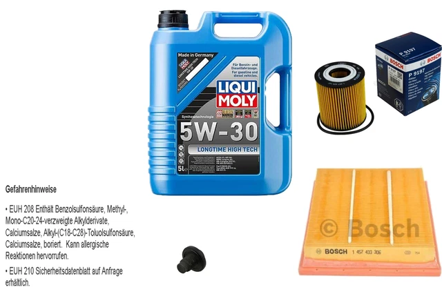 BOSCH INSPECTION SET 5L Liqui Moly Longue Date High Tech 5W-30 pour Mini- EUR 89,63 - PicClick FR