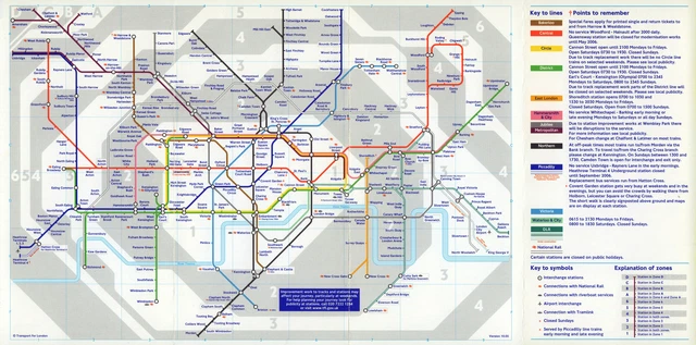 LONDON UNDERGROUND TUBE map. LHR T4 closed. DLR King George V u/c ...