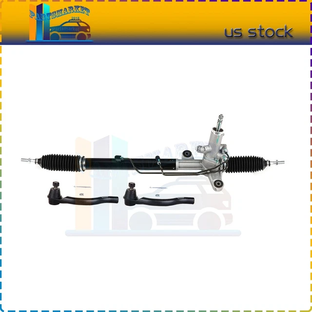 COMPLETE POWER STEERING Rack and Pinion Outer Tie Rods for Honda Civic ...