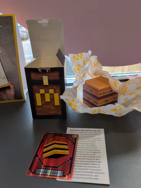 MINECRAFT X MCDONALD’S. Big Mac Crystal. Code Included. £6.53 - PicClick UK