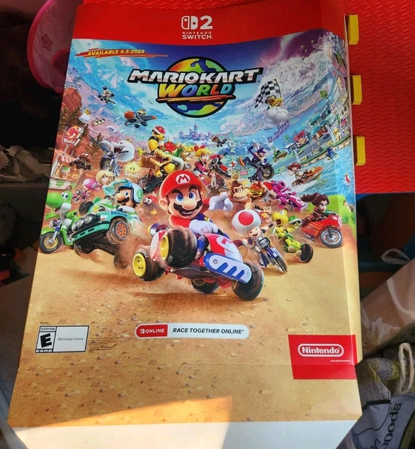 NINTENDO GAMESTOP SWITCH 2 Mario Kart World Promo Single Side Stand ...