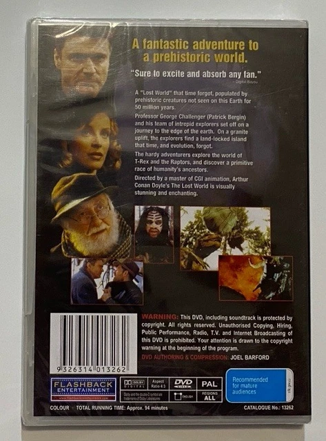 THE LOST WORLD DVD Movie Film Patrick Bergin Dinosaur T Rex Raptor ...