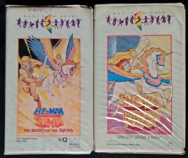 MAGIC WINDOW VHS lot He-Man and She-Ra The Secret of the Sword + Loo ...