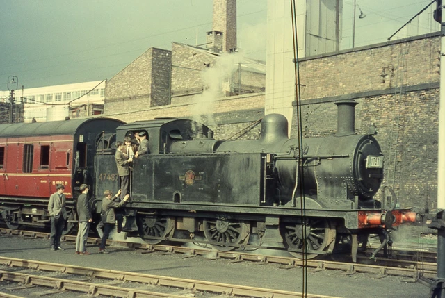 ORIGINAL SLIDE BR/LMS 3F Jinty Steam Loco 47487 Huskisson Dock ...