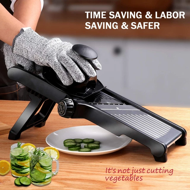 PROFESSIONAL ADJUSTABLE MANDOLINE Slicer Upgraded Vegetable Slicer for ...