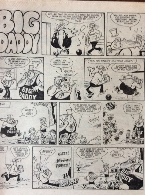 P4A EPHEMERA 1980S Comic Strip Wrestler Big Daddy Honey EUR 3,08 ...