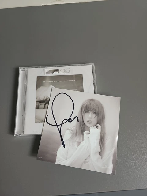 TAYLOR SWIFT HAND Signed TTPD CD The Tortured Poets Department Album ...
