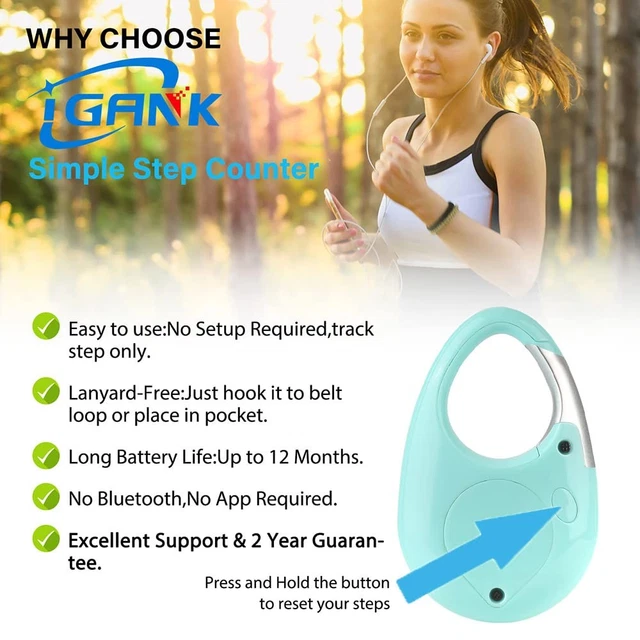 IGANK SIMPLE WALKING Pedometer Step Counter for 6.6 centimeters ...