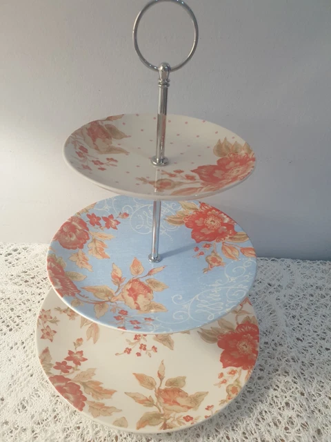 VINTAGE PORTMEIRION ROYAL Worcester Fine China 3 Tier cake stand with ...