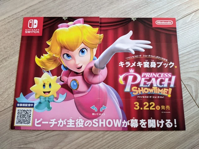 NINTENDO SWITCH: PRINCESS Peach: Showtime! Advertising Flyer from JAPAN ...