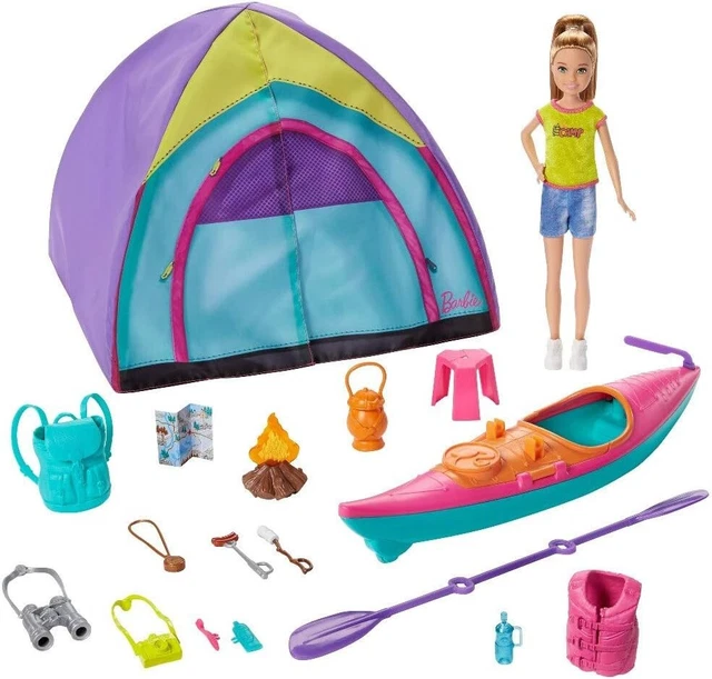 BARBIE PLAYSET TEAM STACIE CAMPING Canoe Curtain Mattel GJB58 £42.02 ...