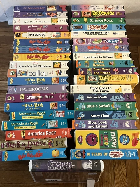 39 HUGE LOT VHS 90S KIDS CLASSICS FILMS MOVIES Disney Blues Clues ...