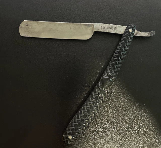 VINTAGE COSMO MFG. Co. Ornate Scales Straight Razor Germany $22.50 ...
