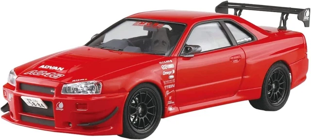 AOSHIMA NISSAN (2002) MCR BNR34 Skyline GT-R Scale Model Kit JAPAN NEUF ...