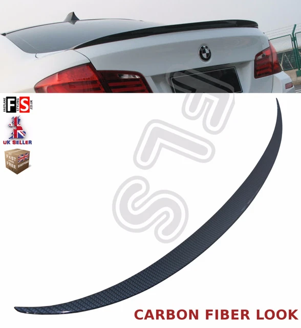 BMW 5 SERIES F10 Rear Boot Trunk Spoiler Lip Carbon Fibre Look 2010 ...