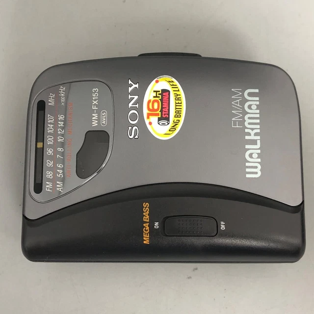 SONY WM-FX153 WALKMAN Portable Radio Cassette Player Mega Bass FM AM Grey -CP £24.00 - PicClick UK