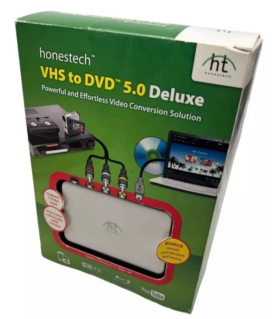 HONESTECH VHS TO DVD 5.0 Deluxe (VDD5M) VHS Beta 8mm Camcorder Upload ...