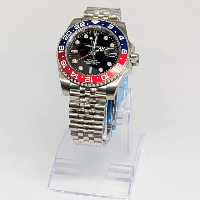 PAGANI DESIGN PD-1662 Blue Red Pepsi GMT Luxury Automatic Jubilee ...