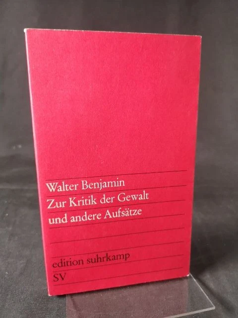 ZUR KRITIK DER Gewalt und andere Aufsätze Walter Benjamin. Walter Benjamin: EUR 11,50 - PicClick DE
