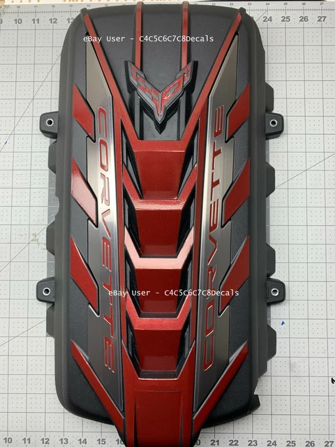 Corvette Engine Covers Red C7 Corvette Engine Cover Letter Decals ...