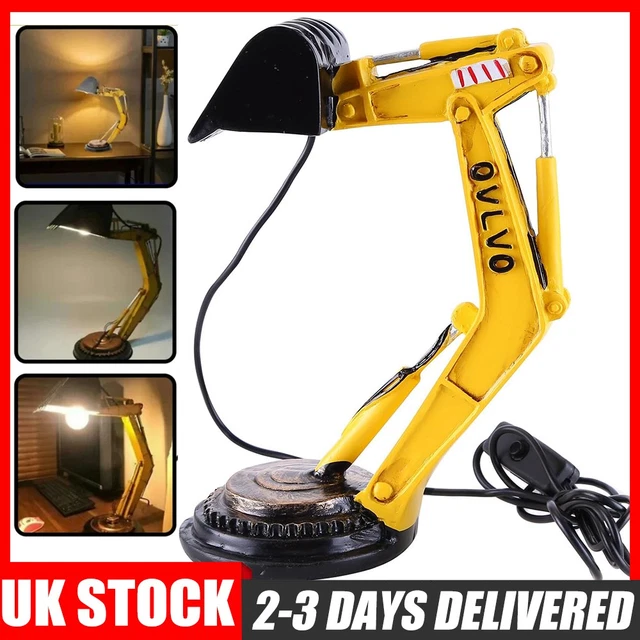 DESK LAMP VINTAGE Iron Excavator Model LED Table Night Light Retro Home ...