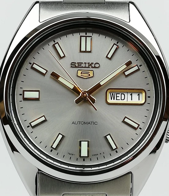 SEIKO 5 AUTOMATIC Silver Grey Dial Steel Mens Watch SNXS75K1 £159.00 ...