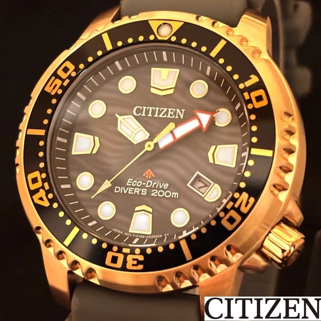 CITIZEN ECO-DRIVE PROMASTER Men’s Diver Watch Gold Display Model ...