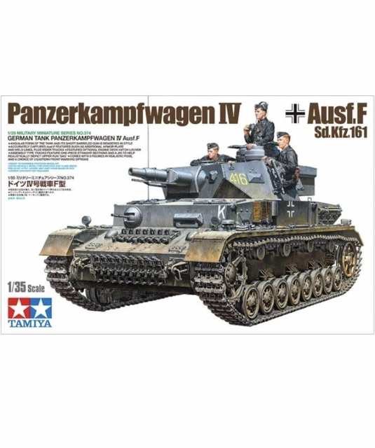 TAMIYA, 1/35 SCALE 35374-000 Panzerkampfwagen IV Ausf.F Sd.Kfz161 Model ...