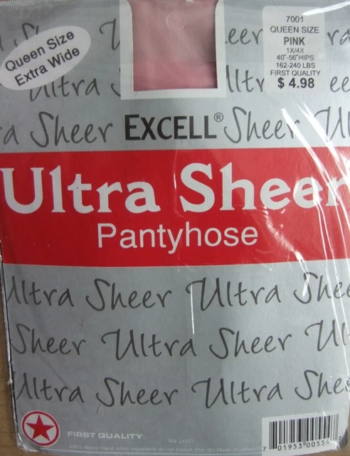 QUEEN SIZE TIGHTS Ultra Sheer Wide Fit Extra Large 12 - 26 Pink £2.99 ...