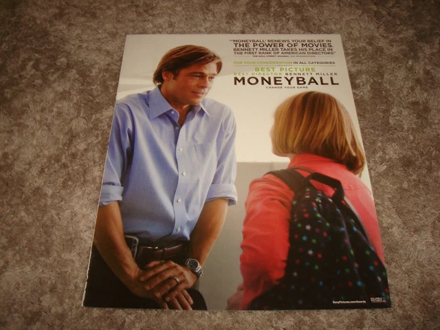 MONEYBALL OSCAR AD Brad Pitt as Billy Beane & Kerris Dorsey as daughter ...