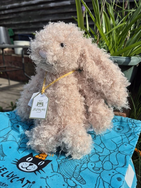 JELLYCAT BASHFUL LUXE Curly Bunny £75.00 - PicClick UK
