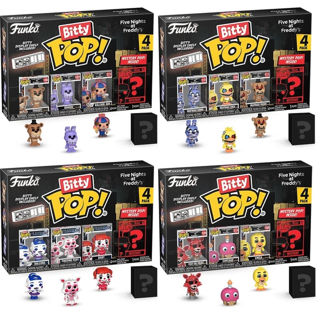 FUNKO FNAF FIVE Nights at Freddy's Bitty Pop ! Lot de 4 mini figurines ...