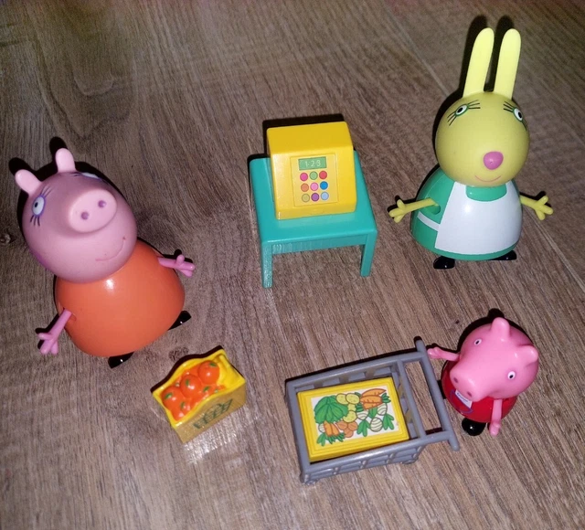 PEPPA PIG PEPPA'S shopping trip Miss Rabbit & Peppa FIgure’s Themed ...