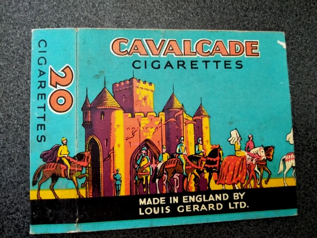 RARE VINTAGE CIGARETTE Packet Cavalcade 20 Tabbaco Louis Gerrard $19.99 ...