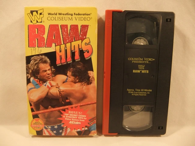 WWF RAW HITS 1995 VHS Tape Wrestling TitanSports 52106-3 Lex Luger WWE ...