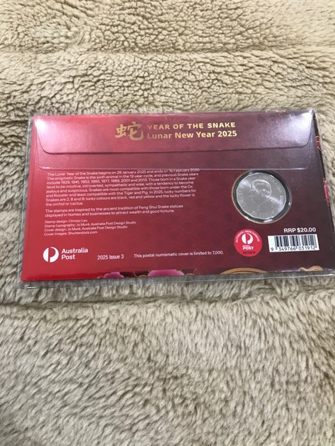 2025 LUNAR YEAR of the Snake 50c Coin - RAM - PNC Stamp & Coin Cover ...