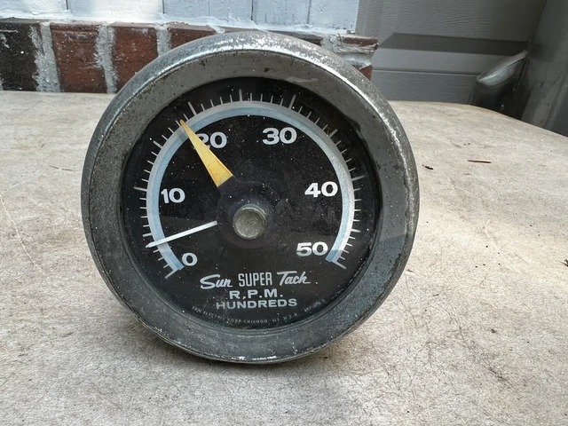 SST 705 SUN Super Tachometer RPM Hundreds 1970s Muscle Car Tach Hot Rat ...