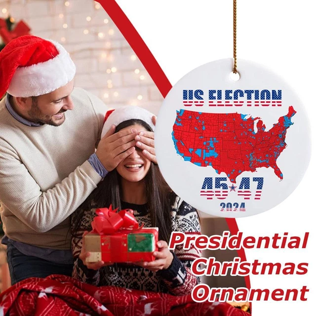 2024 TRUM* CHRISTMAS Orna ments US Election Map Ornament Funny W4A7 ...