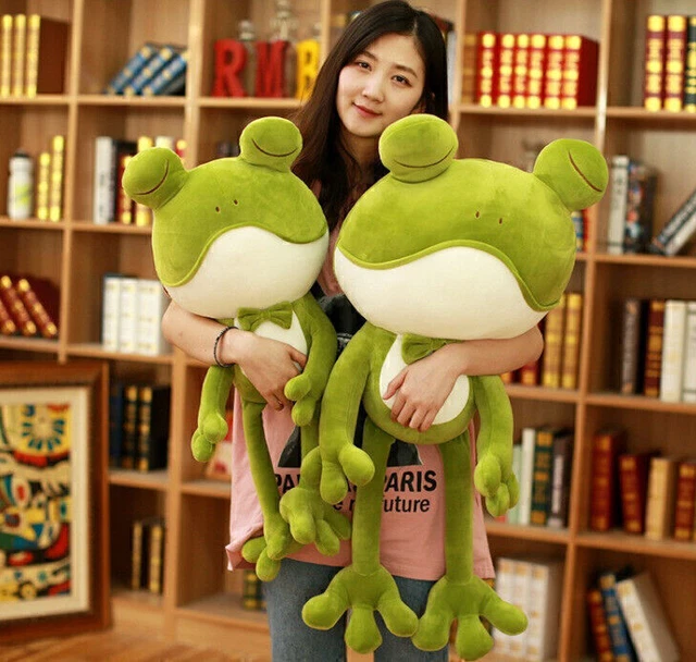 CUTE STUFFED ANIMAL Plush Soft Toy Frog Cuddly Pillow Doll Kids Bedtime ...