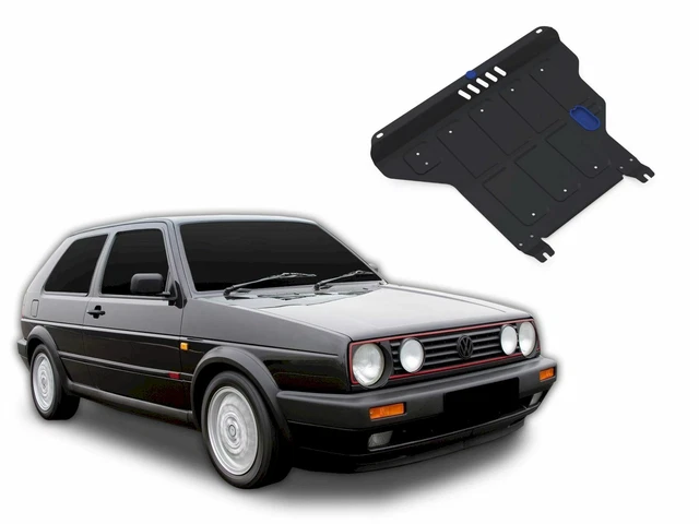 ENGINE + GEARBOX GUARD SKID PLATE UNDERTRAY BLACK STEEL for VW GOLF mk2 ...