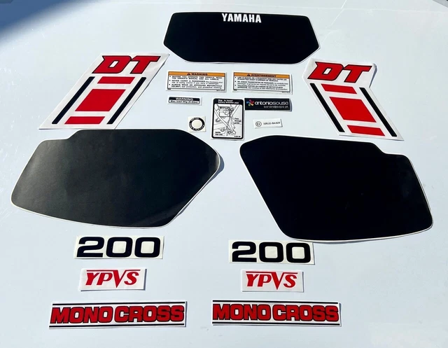 YAMAHA DT 200 LC 1983 1984 1985 stickers autocollants decals graphics ...