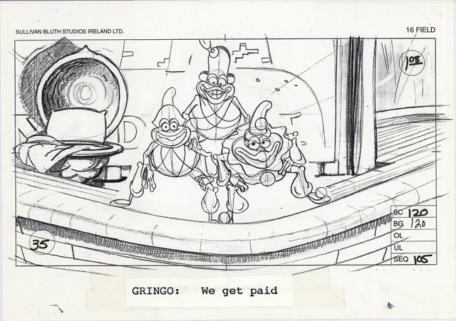 Thumbelina Don Bluth 1994 Production Animation Modellayout Sheet Copy 5 Eur 2808 Picclick De