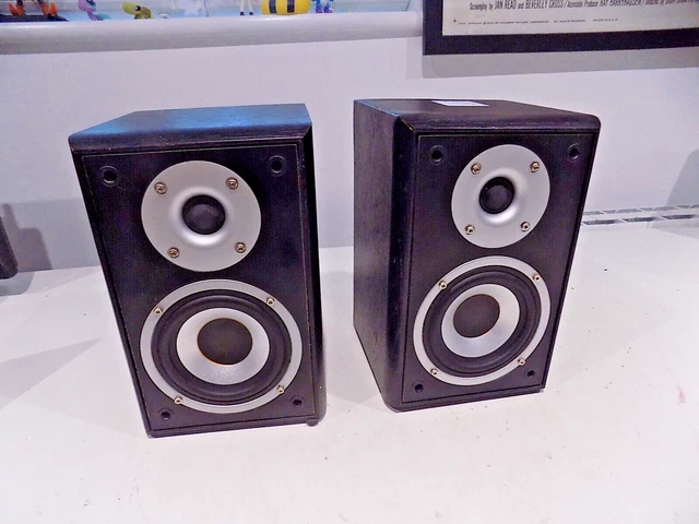 TIBO AUDIO EDGE Mini Bookshelf Speakers Black Genuine Tested Working £ ...